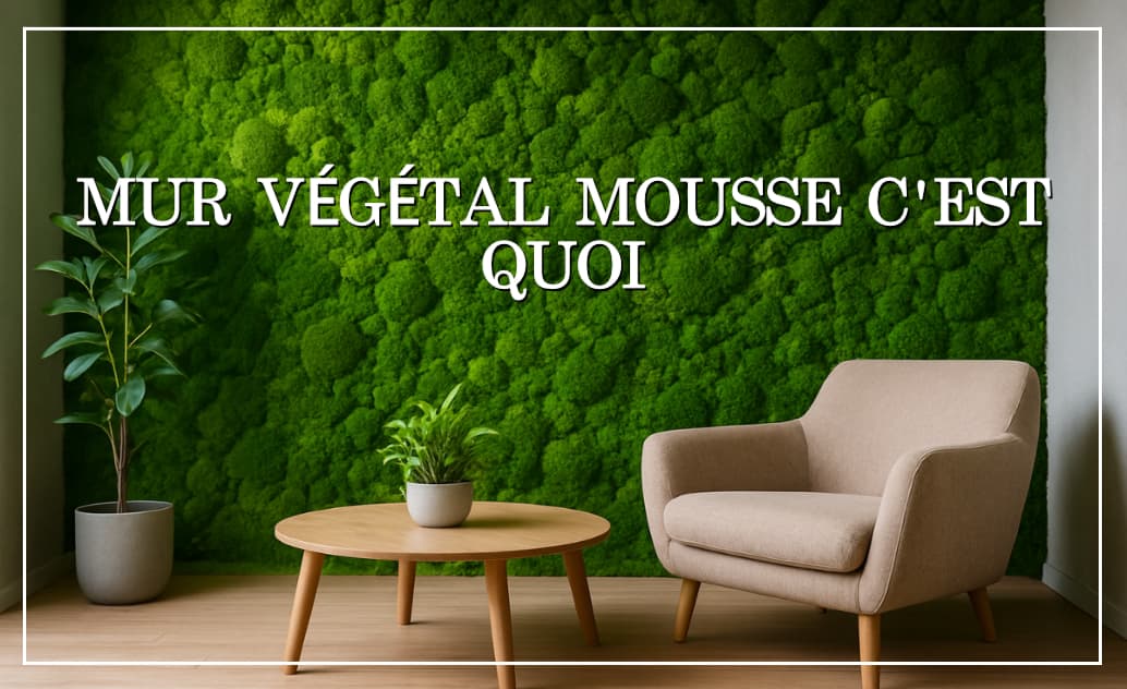 Mur végétal mousse : design vert et sans entretien